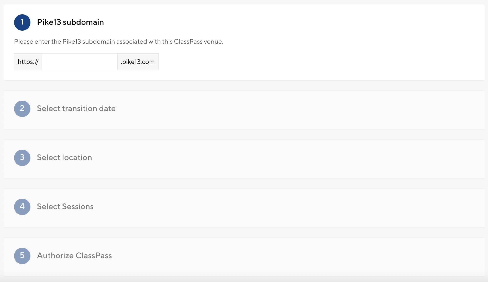 Pike13 - Integration Steps