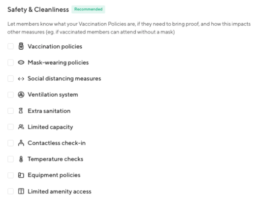 Safety & Cleanliness