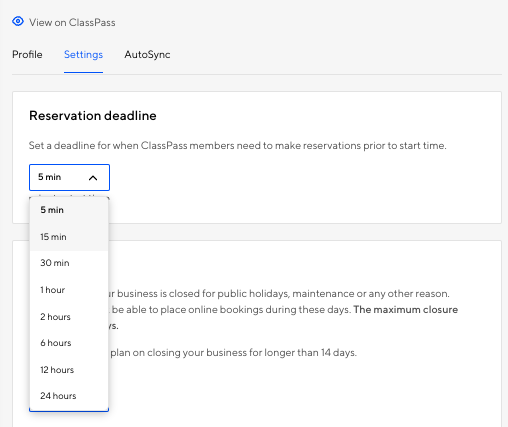 How do I change my reservation deadline?