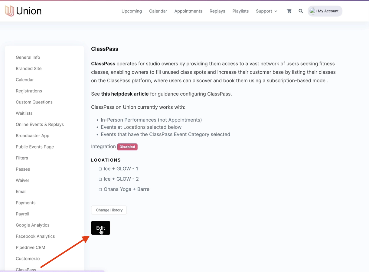 Union - Integration Steps (Classes Only)