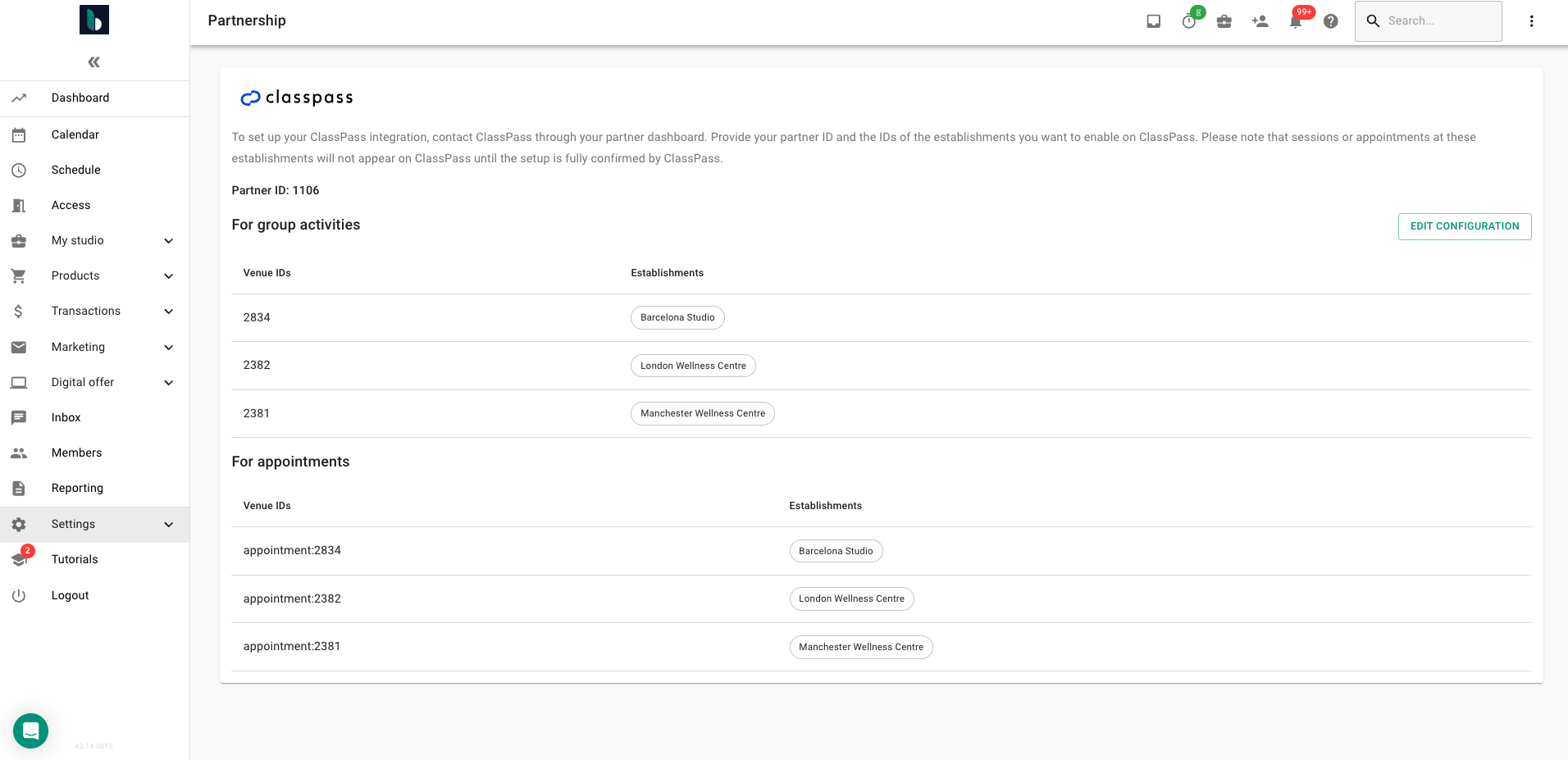 Bsport - Integration Steps